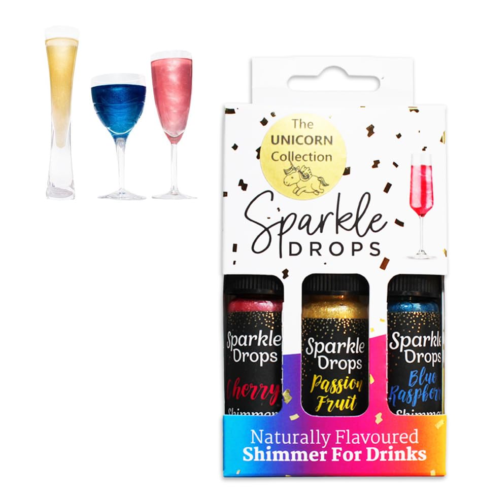 UNICORN Shimmer Syrup Set gift for drinks – Sparkle Drops